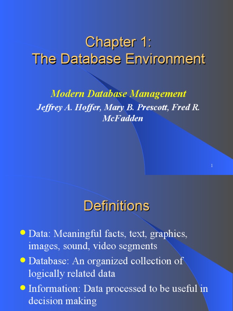 The Database Environment | PDF | Databases | Metadata