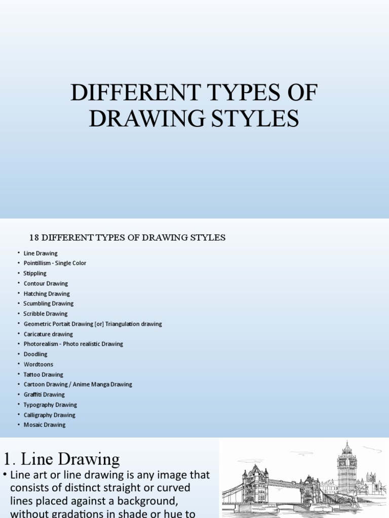 Different Types of Drawing Styles | PDF | Drawing | Graffiti