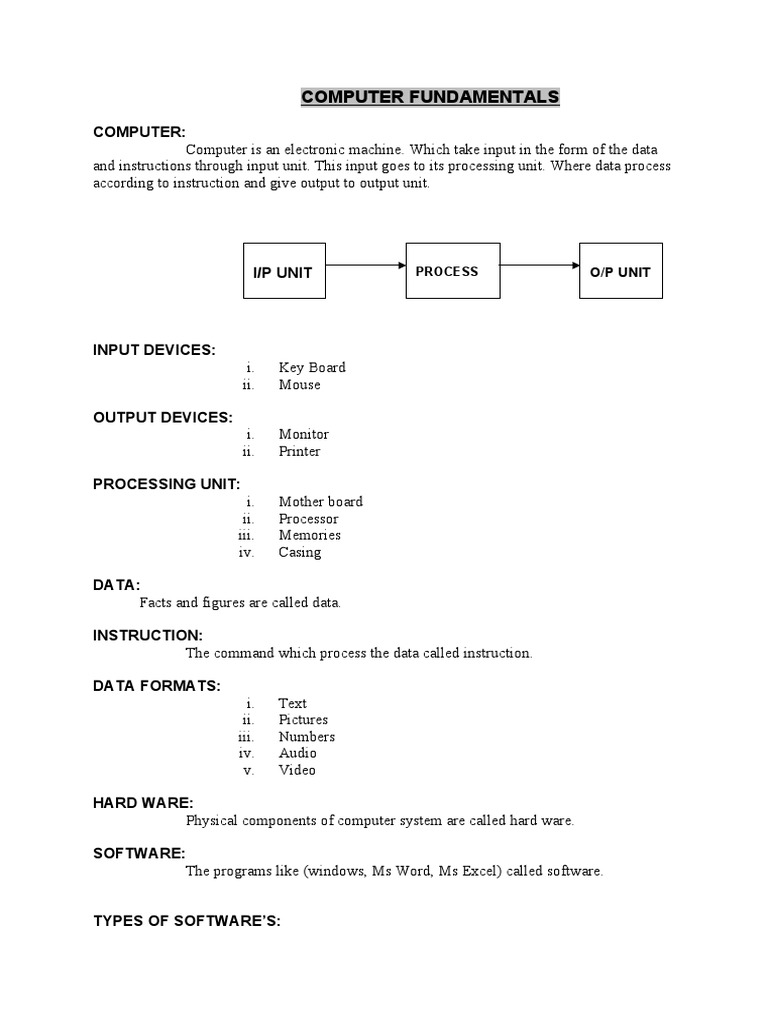 Computer Fundamentals | PDF | Random Access Memory | Computer Data Storage
