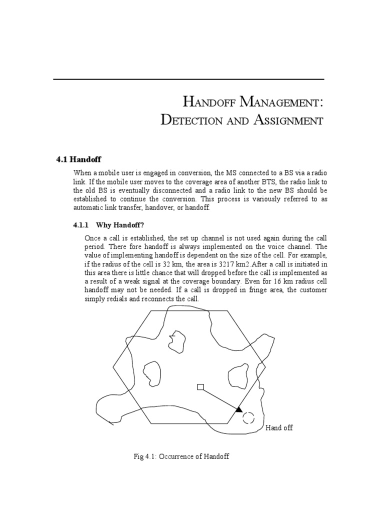 Handoff Management | Download Free PDF | Computer Network | Wireless