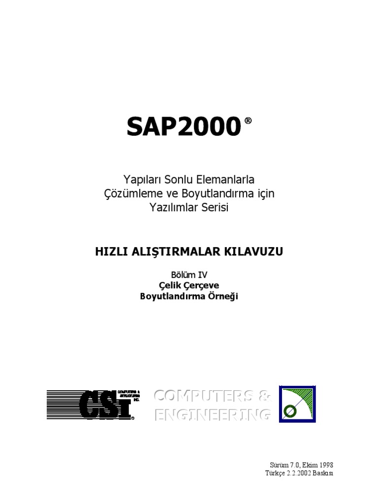 Sap2000 CELIK BOYUTLANDIRMA | PDF