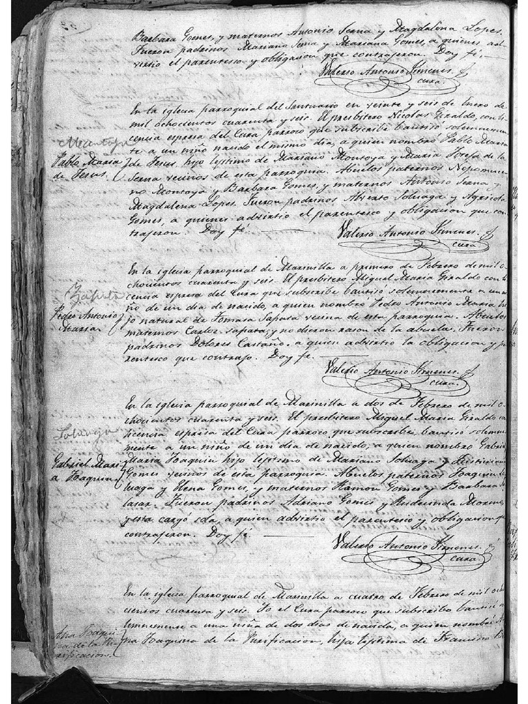 Folio Libro Partida | PDF