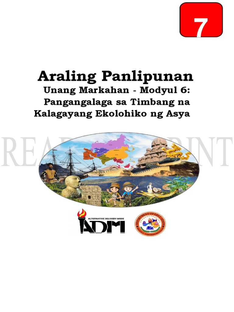 Araling Panlipunan7 - q1 - Mod6 - Pangangalaga Sa Timbang Na Kalagayang ...