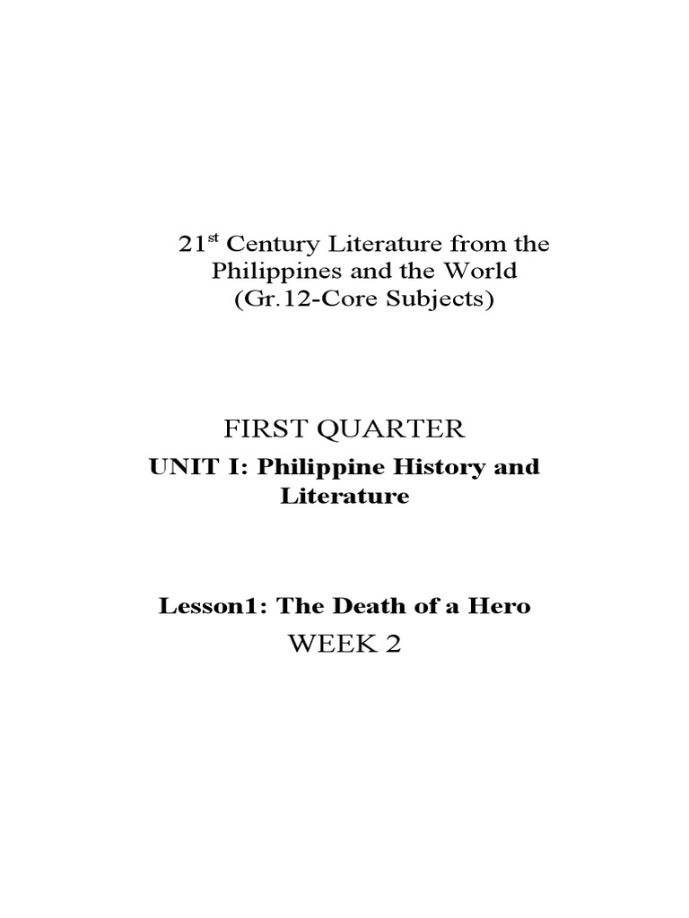 Understanding Rizal's Legacy in Literature | PDF | Cognition | Behavior ...