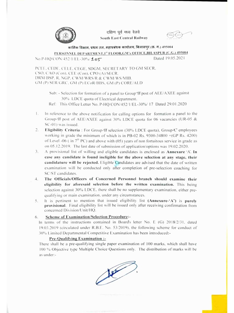 30% LDCE Notification | PDF