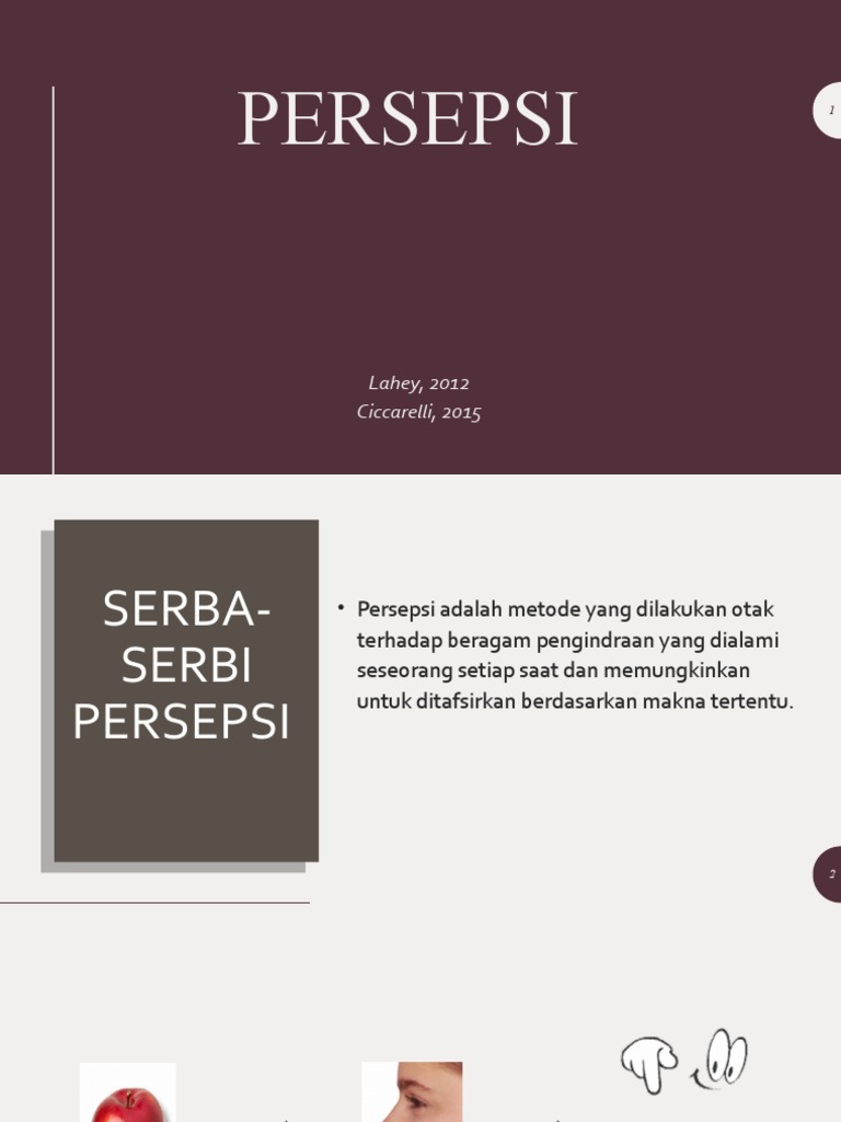 Psi Dasar Ke 2 - Persepsi (2) - Utk Mhs | PDF | Filsafat | Sains & Matematika