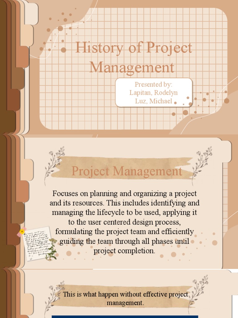 A Short History Of Project Management – MNPUN