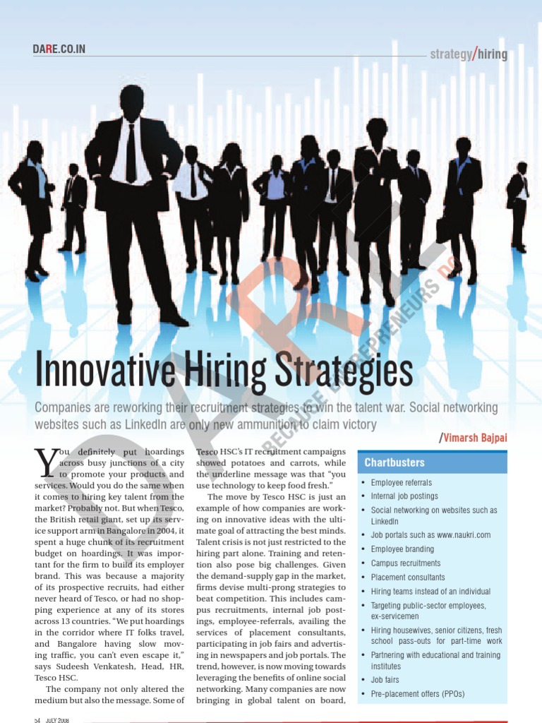Innovative Hiring Strategies | PDF | Recruitment | Employment