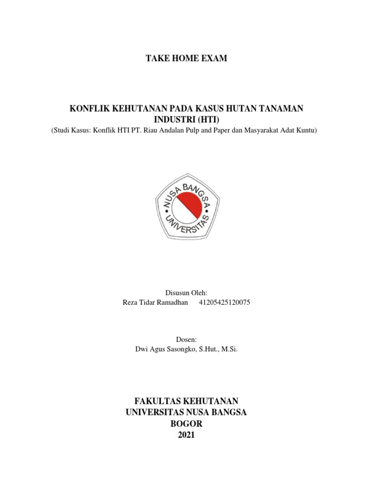 Konflik Hutan Tanaman Industri PT RAPP Dengan Masyarakat Adat | PDF