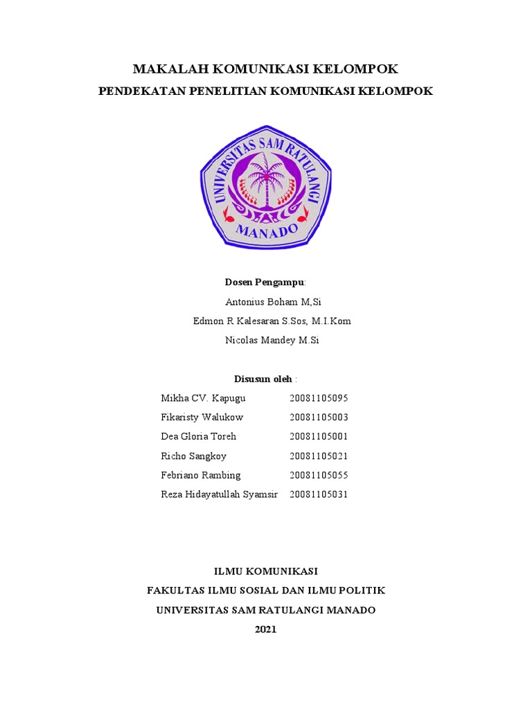 Makalah KLP 4 Komunikasi Kelompok | PDF