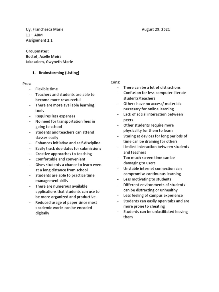 Listing Method | Download Free PDF | Educational Technology | Teachers