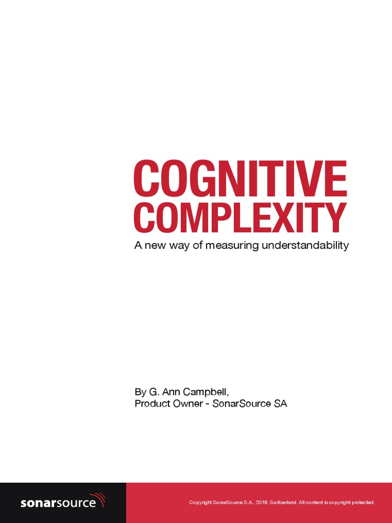 Cognitive Complexity Pdf Control Flow Computer Engineering