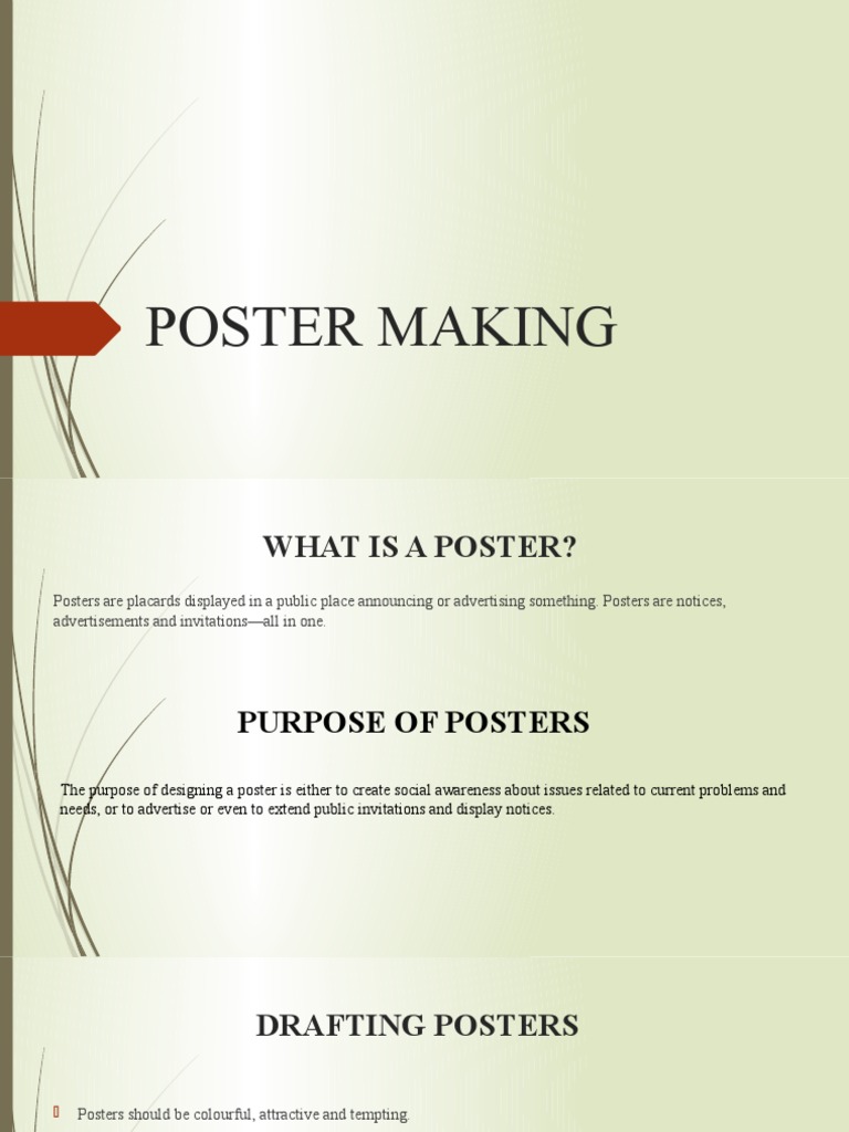 Poster Making Class 12 | PDF