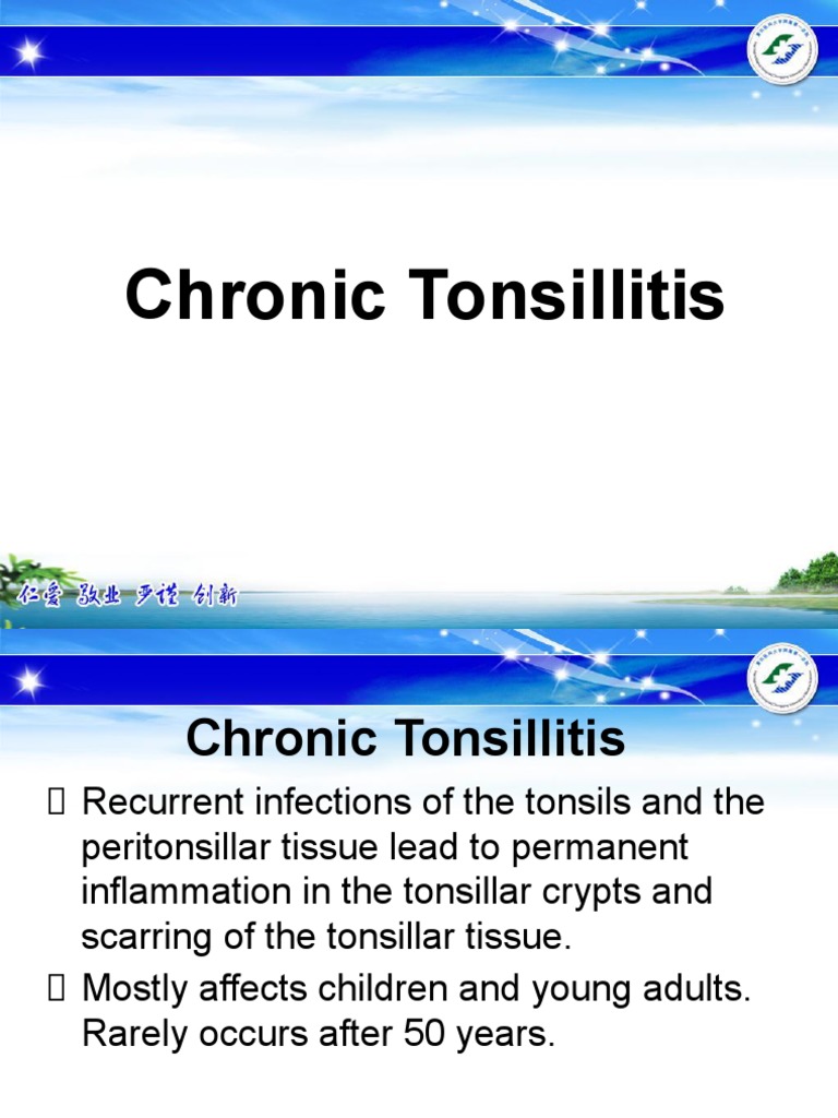 Chronic Tonsillitis | PDF | Surgery | Health Care