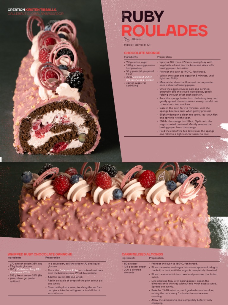 RUBY ROULADES CREATION | PDF | Baking | Food And Drink Preparation