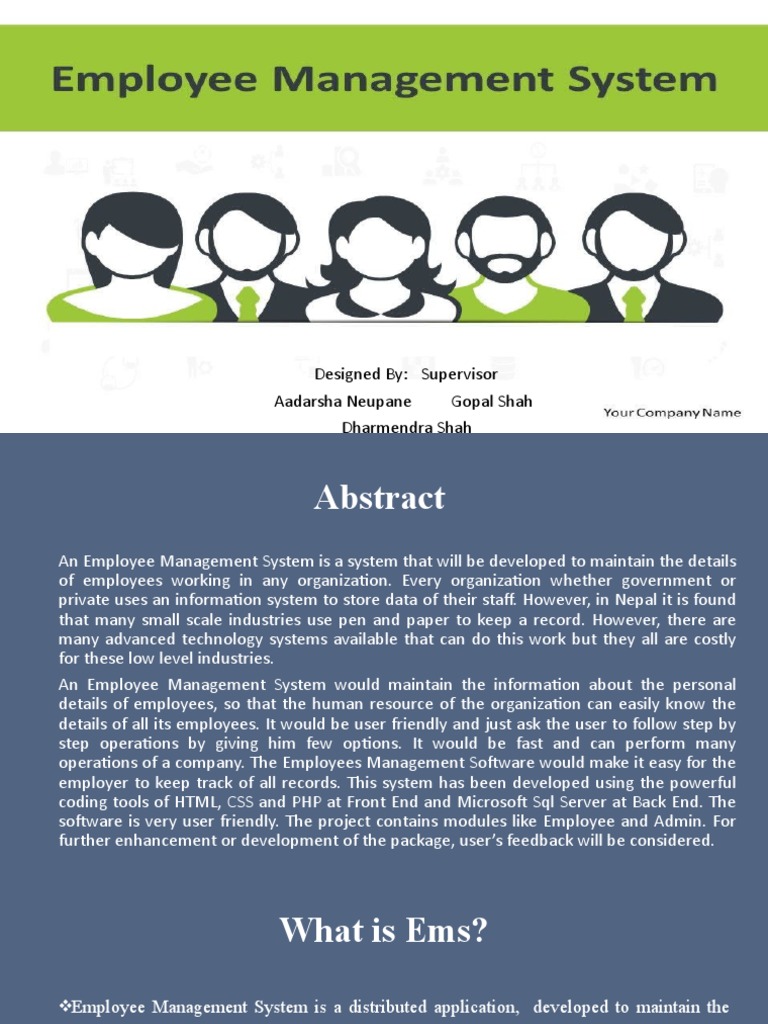 Employee Management System Presentation | PDF | World Wide Web ...