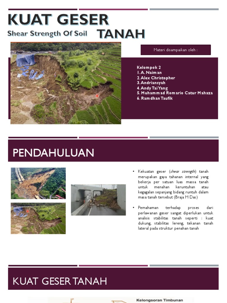 Analisis Kekuatan Geser Tanah dan Uji Stabilitas | PDF