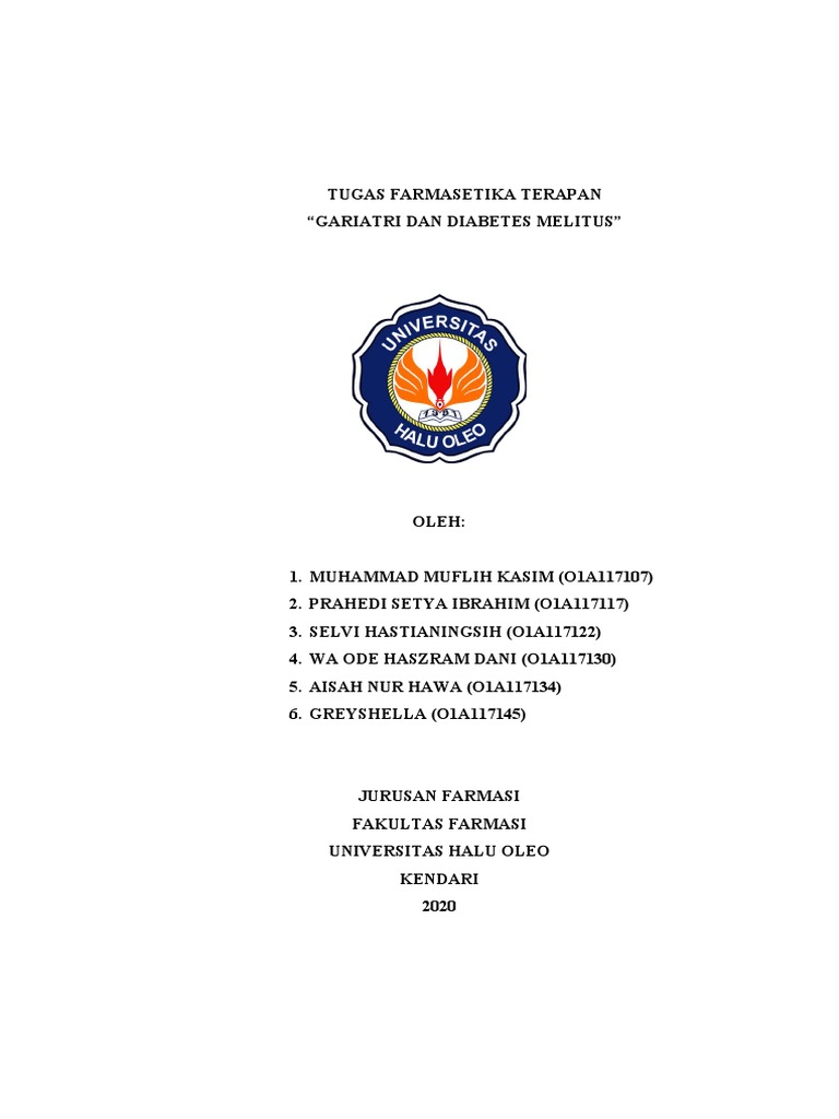 Geriatri dan Diabetes Melitus: Tugas Farmasi | PDF | Pengembangan Diri