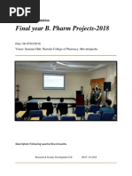B.Pharm Project Work Topics List | PDF | Medicinal Chemistry | Health Care