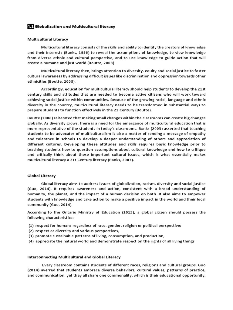 Multicultural Literacy | PDF | Cross Cultural Communication ...