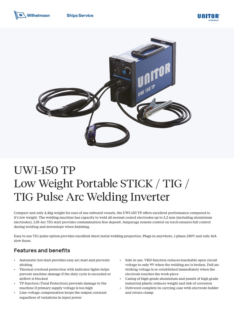 UWI 150 TP Flyer | PDF | Construction | Welding
