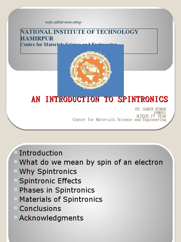 Spintronics | PDF | Spin (Physics) | Ferromagnetism