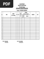 Hapag Sa Barangay Project Monitoring Form 1 | PDF