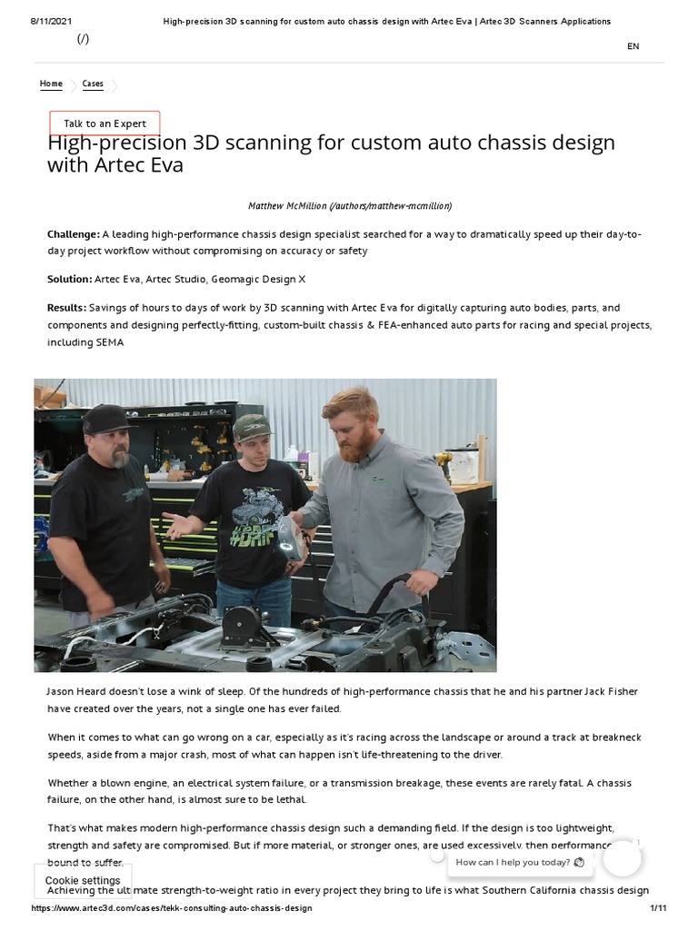 High-Precision 3D Scanning For Custom Auto Chassis Design With Artec ...