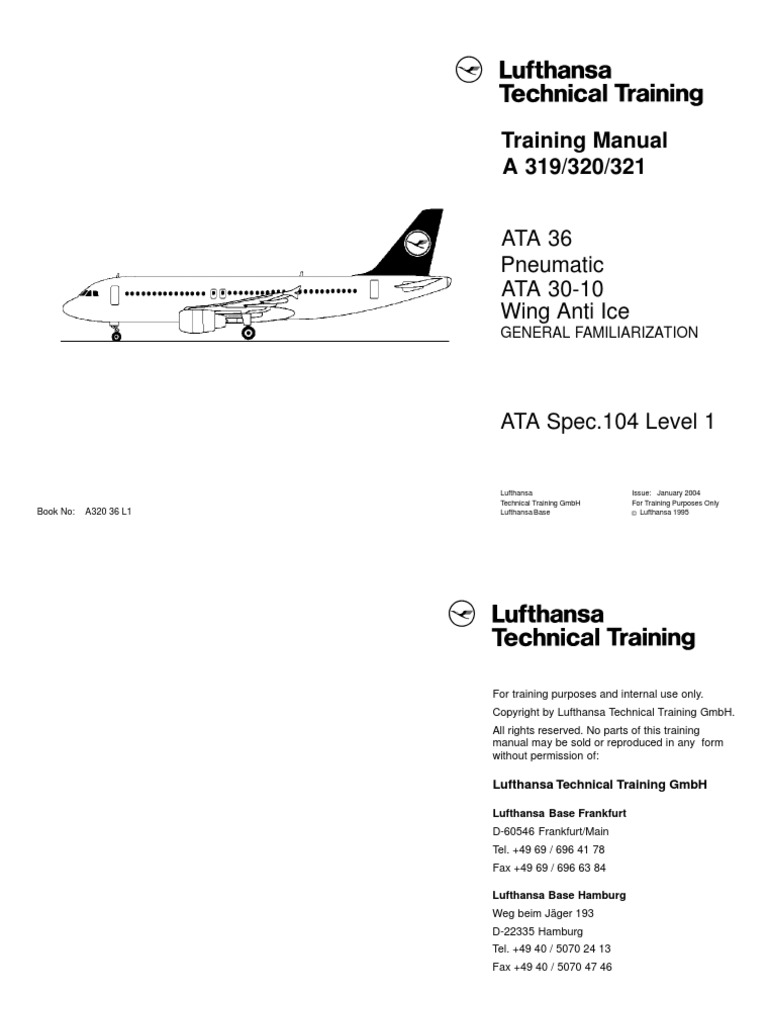 Training Manual A 319/320/321: ATA 36 Pneumatic ATA 30-10 Wing Anti Ice ...