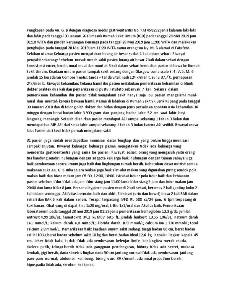 Contoh Kasus Diare | PDF