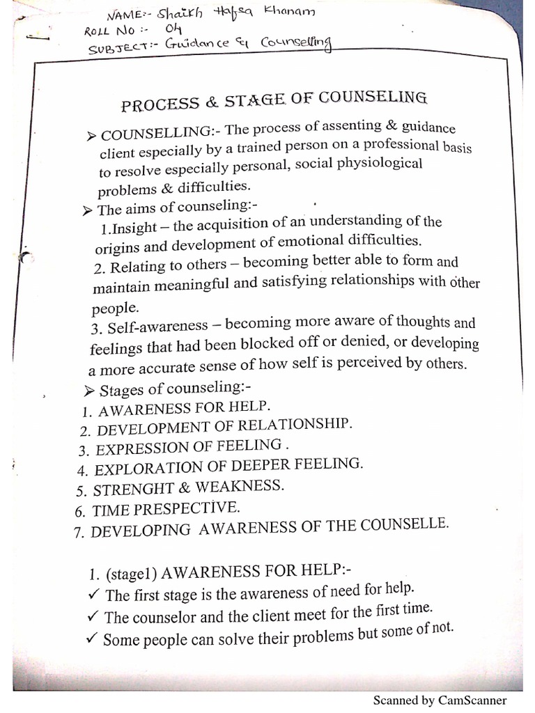 Stages of Counselling | PDF