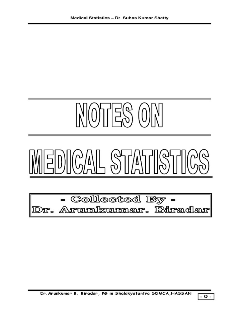 Statistics Notes | PDF | Statistics | Biostatistics