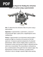 Refractive Index of Prism Using Spectrometer | PDF | Refraction | Refractive Index