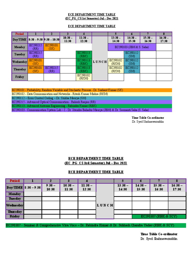 TIME - TABLE - July - DEC - 2021 - ECE - BTech - Mtech - PhD-27.07.2021 ...