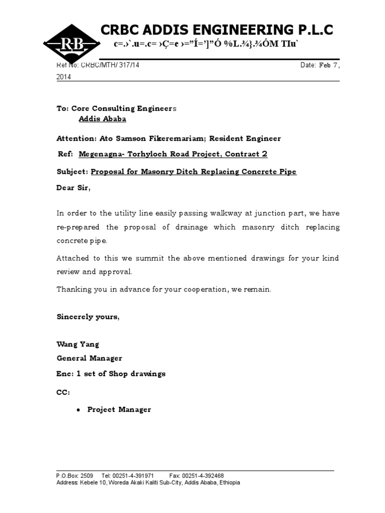 Masonry Ditch Proposal for Drainage | PDF | Technology & Engineering