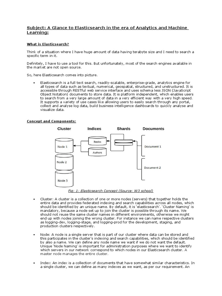 Subject: A Glance To Elasticsearch in The Era of Analytics and Machine Learning | PDF | Search ...