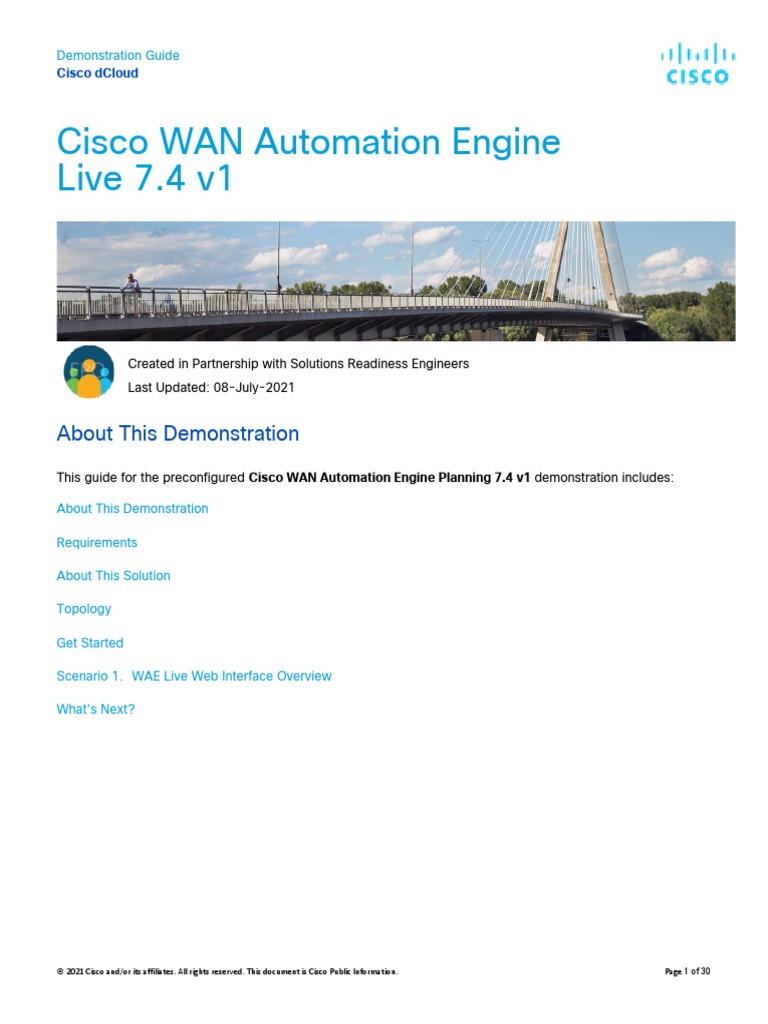 Cisco WAN Automation Engine Live 7.4 v1: About This Demonstration | PDF ...