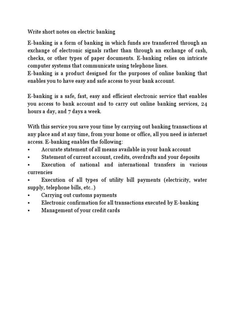 Work On Electric Banking | PDF | Technology & Engineering