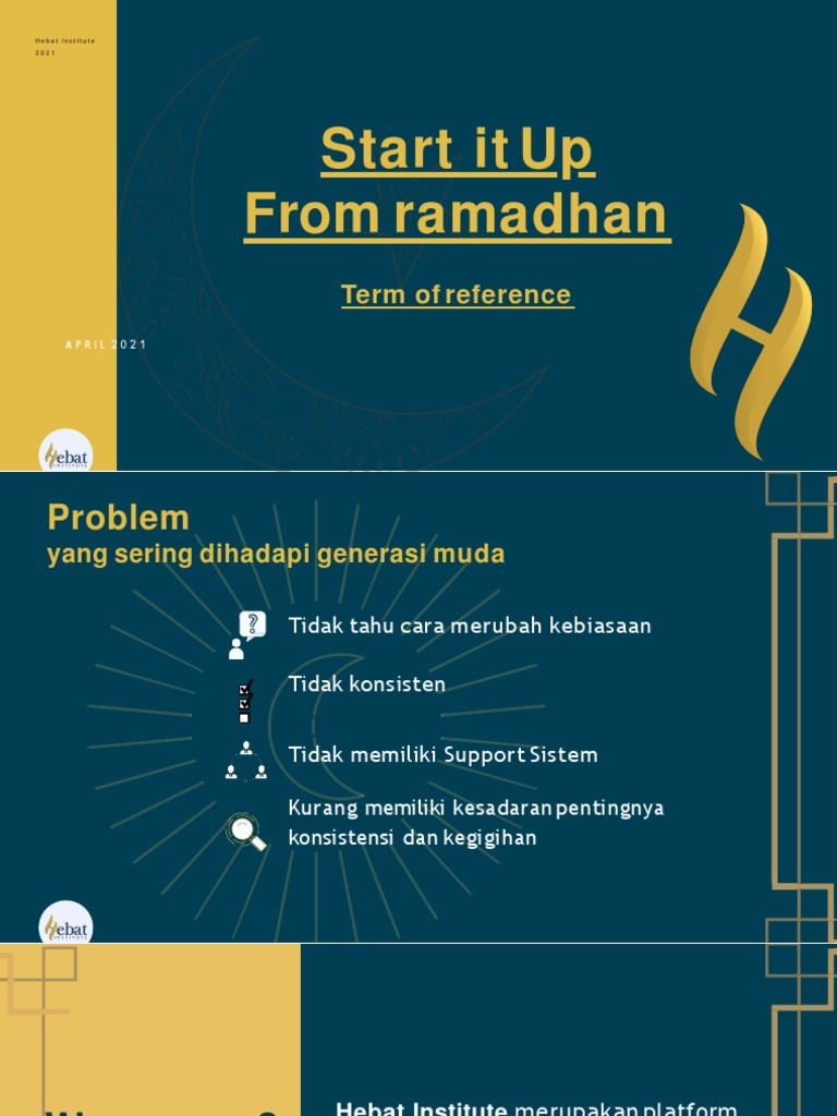ToR Start It Up From Ramadhan | PDF