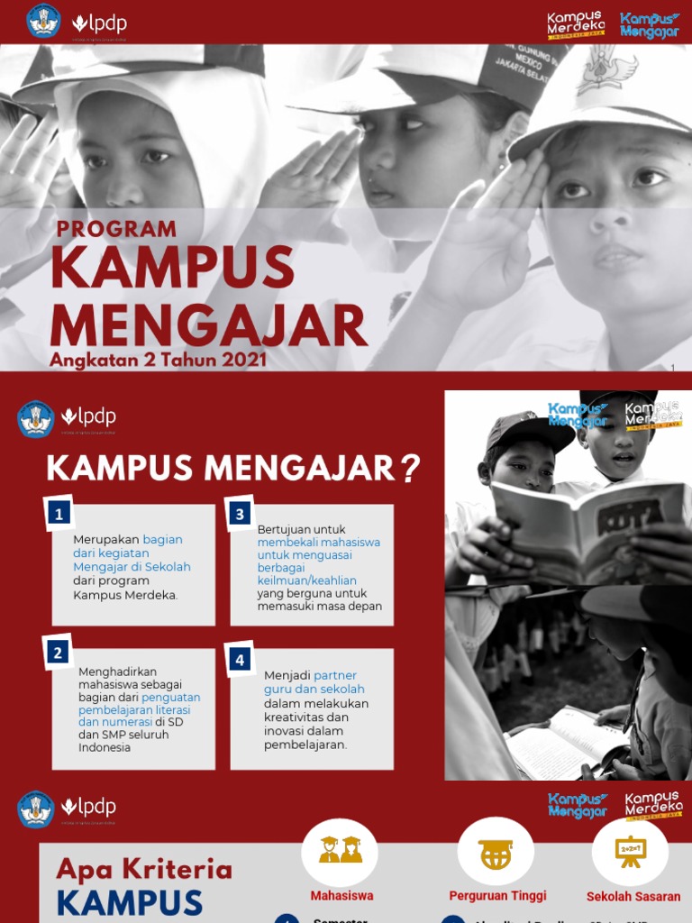 Materi Sosialisasi Program Kampus Mengajar Angkatan 2 Tahun 2021 | PDF | Karier & Perkembangan