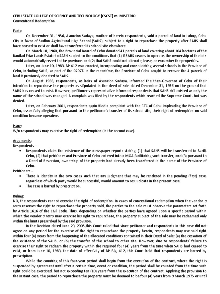 7 Cebu State College of Science and Technology Vs Misterio | PDF ...