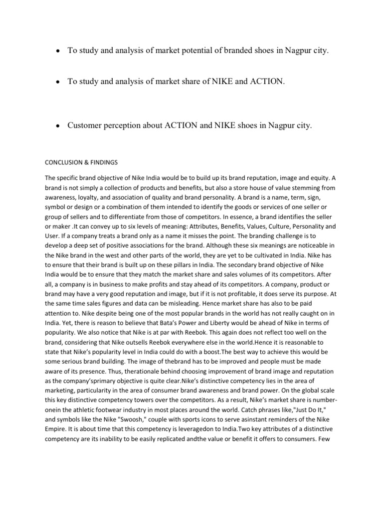 CONCLUSION | PDF | Nike | Brand