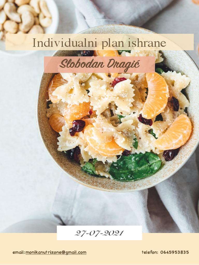Individualni Plan Ishrane | PDF | Cuisine | Foods