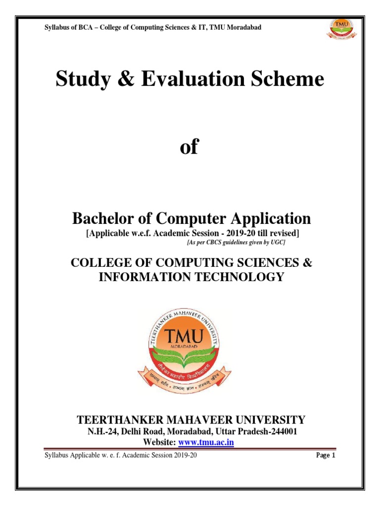 BCA Syllabus 2019 | PDF | Learning | Massive Open Online Course