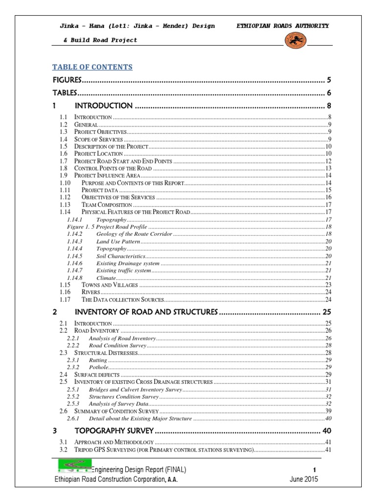Jinka-Hana Road Design Report | PDF | Drainage Basin | Road