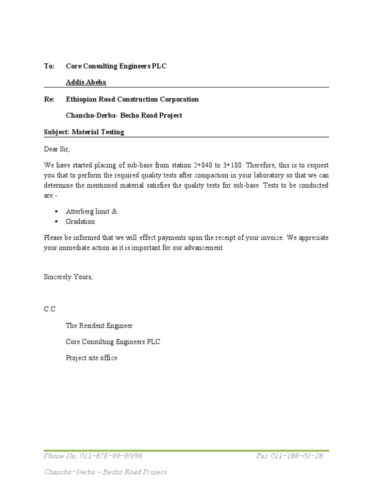 Letter (Cont) | PDF | Concrete | Road