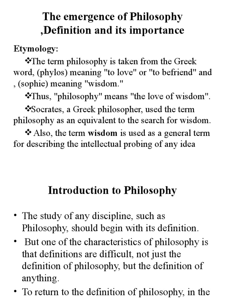 The Emergence of Philosophy | PDF | Reality | Metaphysics