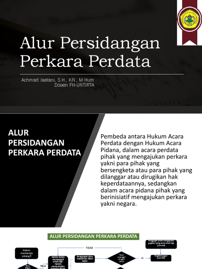 Alur Persidangan Perkara Perdata (Pertemuan 4) | PDF