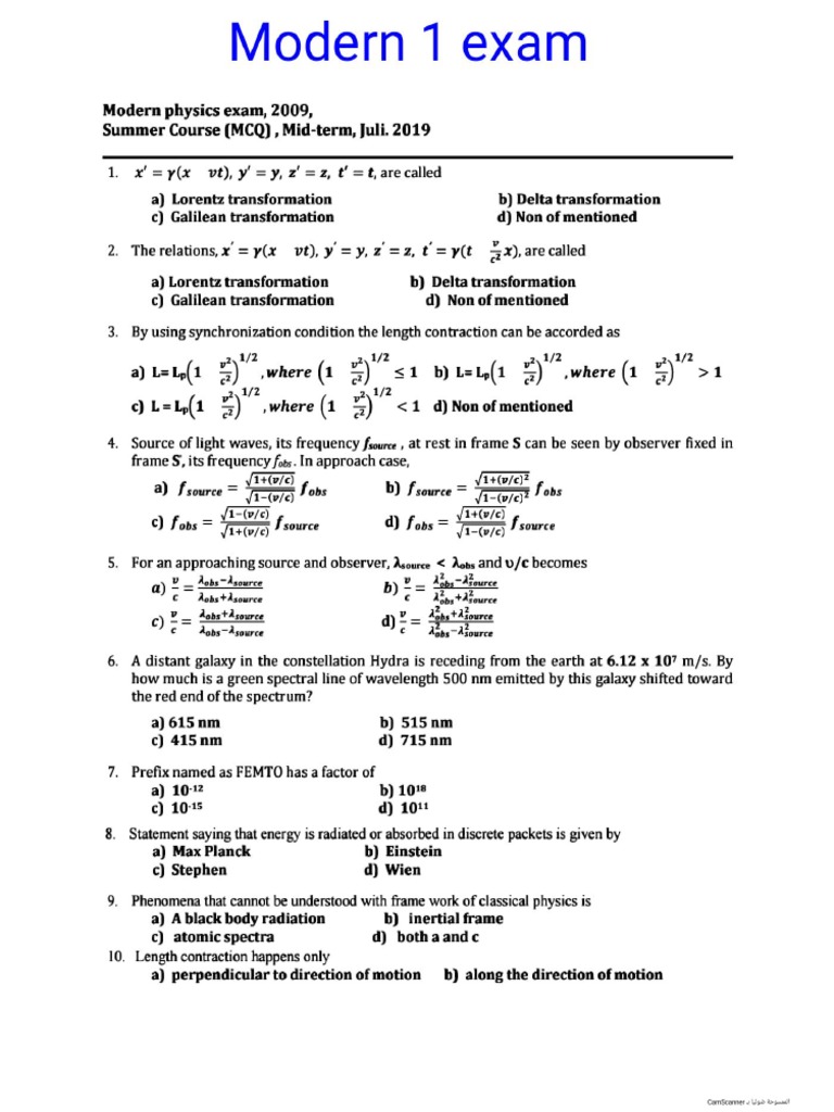 Modern Exam | PDF