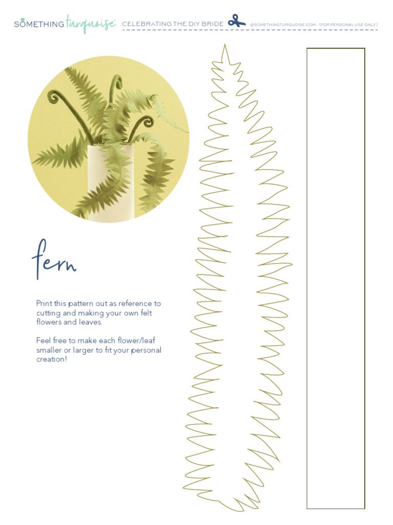 ST Fern Print Outline | PDF | Home & Garden